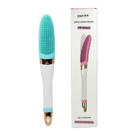 Electric Body Bath Brush Electric Long Handle Bath Brush Silicone ...