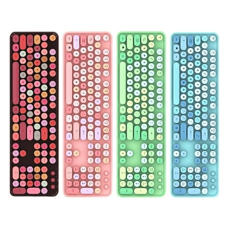 2.4GHz Color Mixing Round USB Wireless Gaming Keyboard and USB Wireless ...