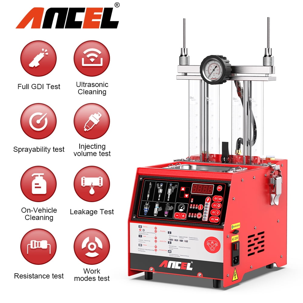 Ancel AJ400 GDI Fuel Injector Cleaner Tester 4 Cylinders Automotive ...