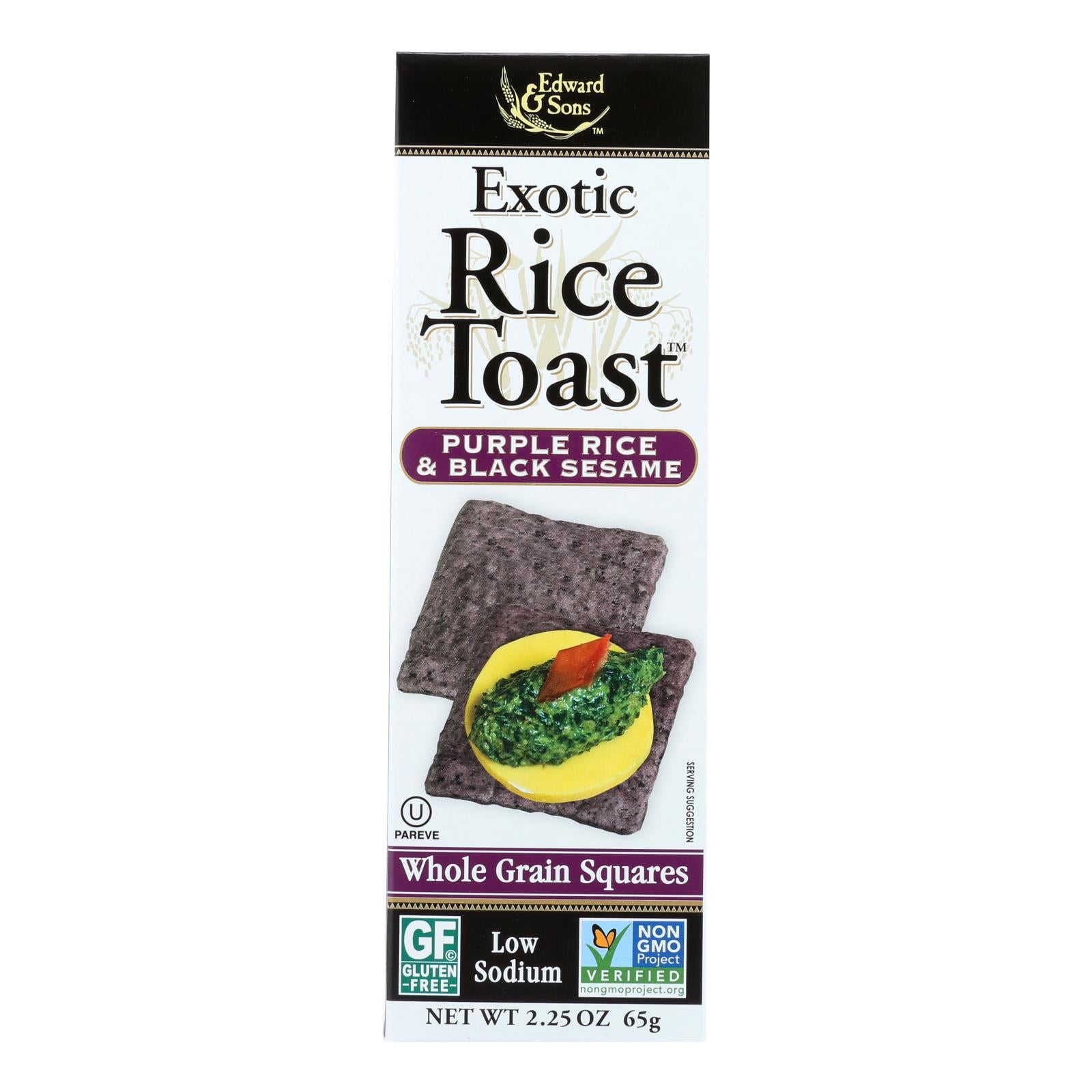 Edward & Sons Exotic Rice Toast Gluten Free Purple Rice & Black Sesame ...