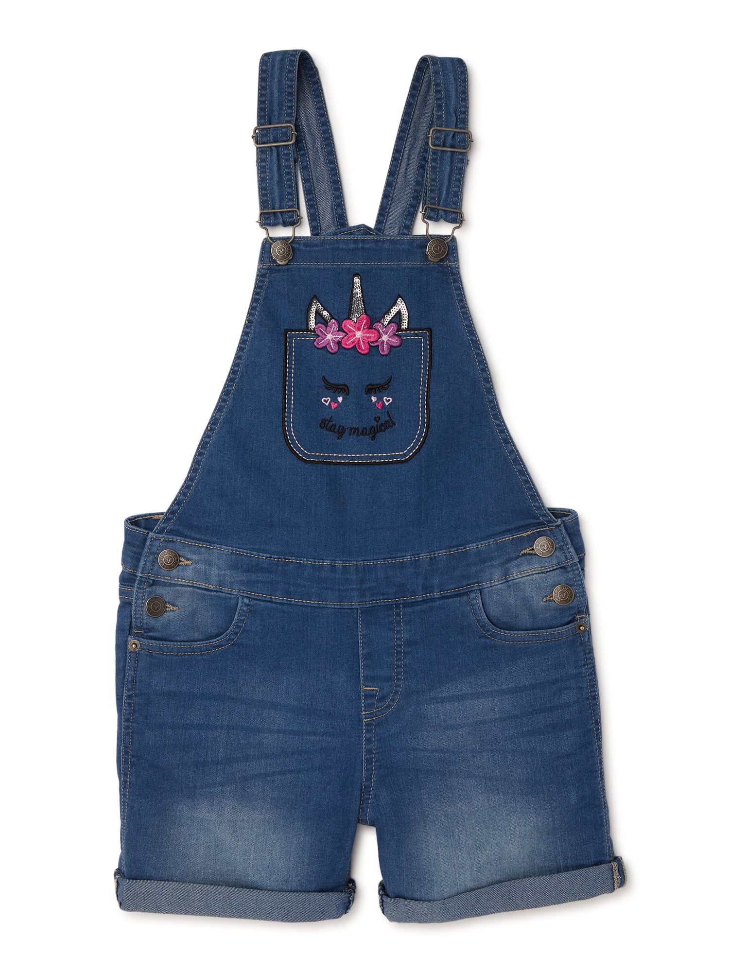 Vigoss Girls Shortalls, Sizes 4-16 - Walmart.com