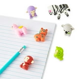 Pen+Gear Animal Eraser Pals 25 Count Colorful Animal-Shaped Erasers for ...