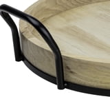 Better Homes & Gardens Rustic Light Wood and Metal Serving Tray 18.5x17 ...
