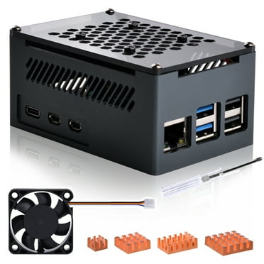52Pi Raspberry Pi 5 Case, ABS Case with Armor Lite V5 Heatsink Fan for ...