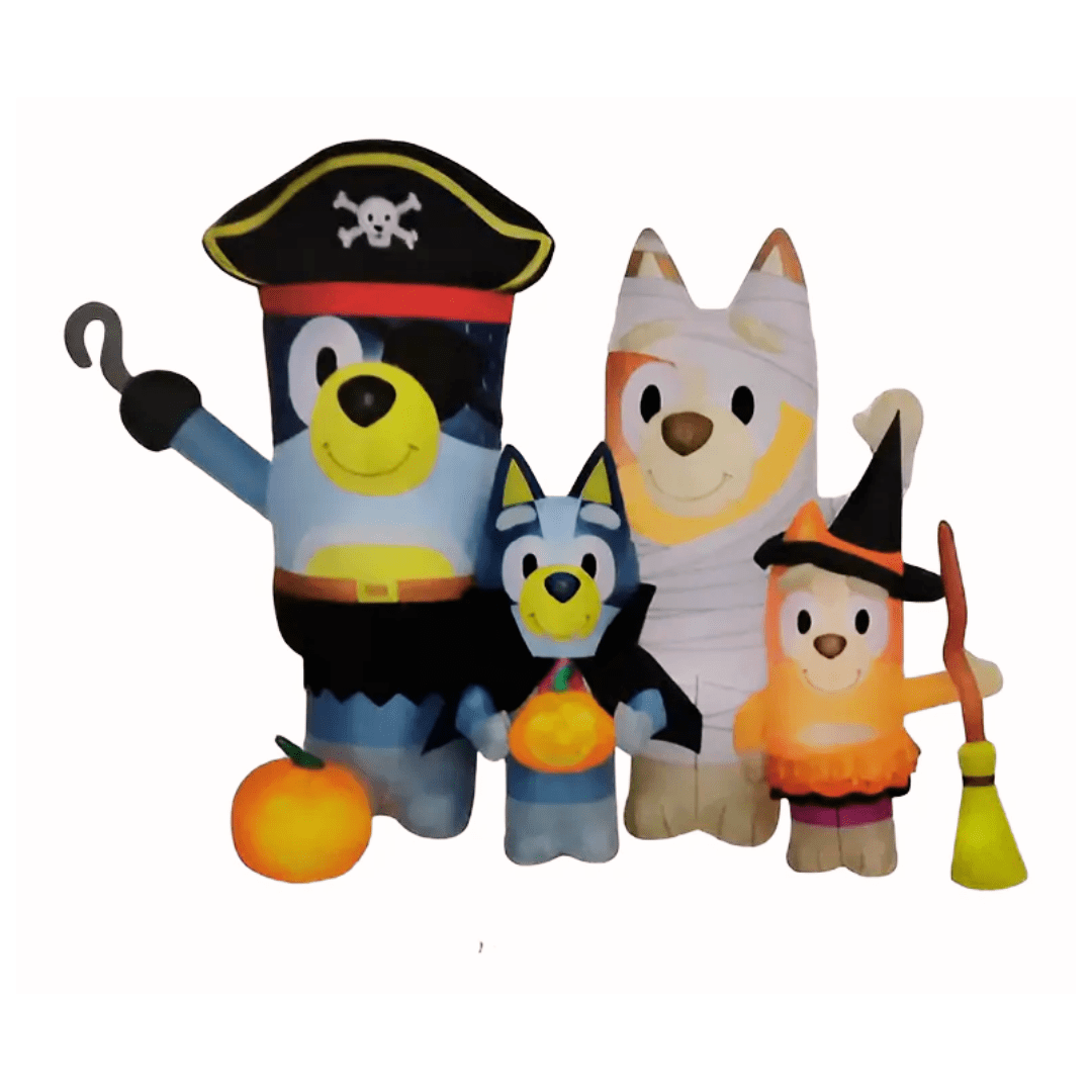 Inflable Familia De Bluey De Halloween 2.4m Con Luces Led | Bodega ...