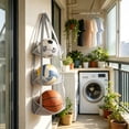 Ball Storage Hanging Bag Wall Mounted Behind Door Organizer for Soccer ...