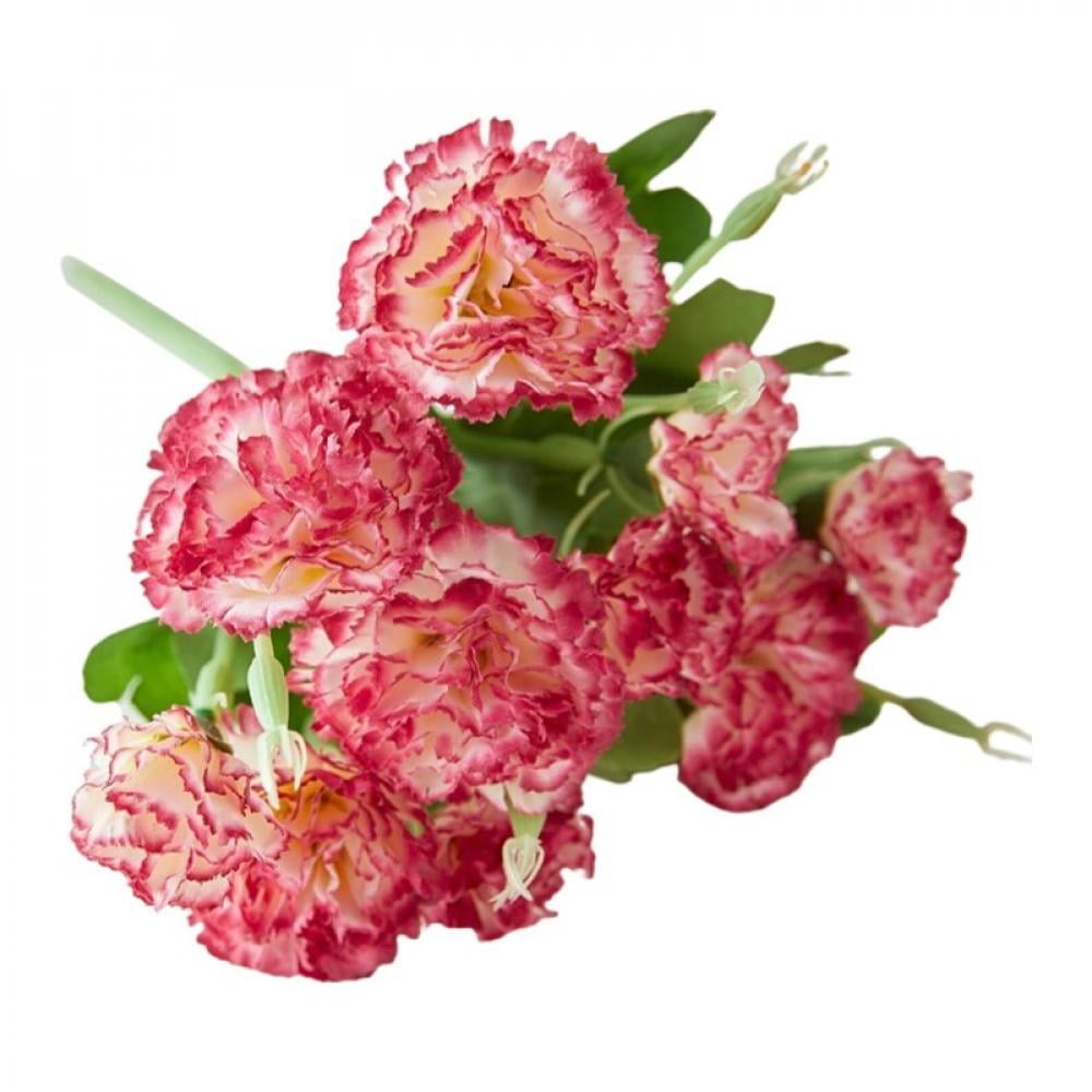 Artificial Flowers Plastic Carnation Flowers Fake Carnation Bouquet ...