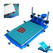 EQCOTWEA Screen Printing Stand Table for M/A/E 4 Color 1 Station Screen ...
