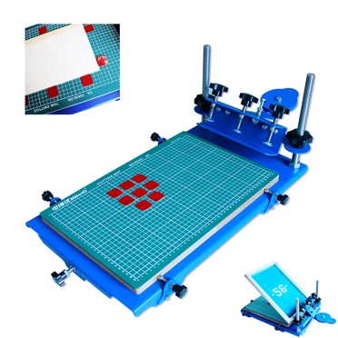 EQCOTWEA Screen Printing Stand Table for M/A/E 4 Color 1 Station Screen ...