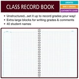 Elan Publishing's Class Record Book, Extra-Large Blocks, 40 Students ...