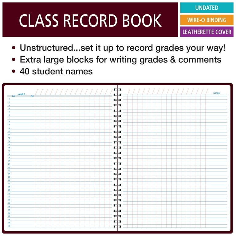 Printable Grade Sheets For Teachers Elan Publishing's Class Record