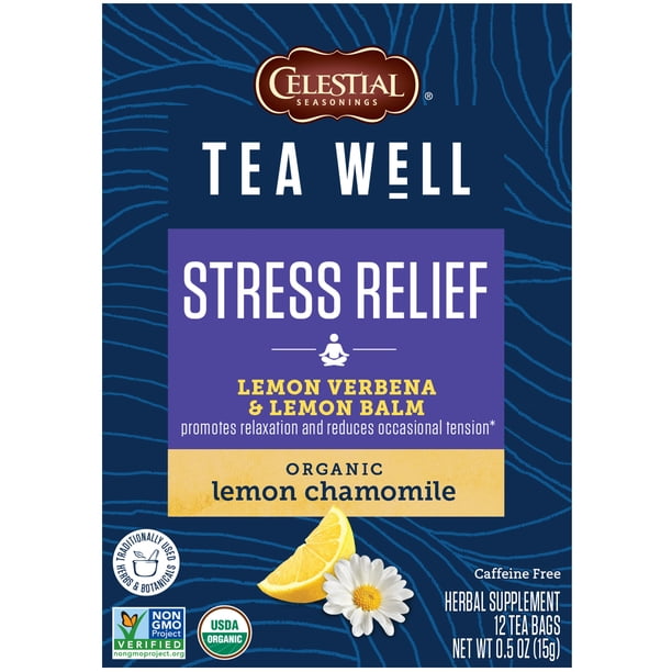 Celestial Seasonings TeaWell Organic Lemon Chamomile Stress Relief ...
