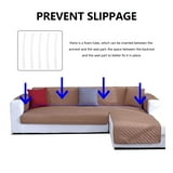 L Shaped Sofa Slipcover, Reversible Sectional Couch & Chaise Lounge ...