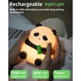 Panda Night Light Squishy, 50Hrs Battery Kids Nightlight, Tap Control 2 ...