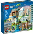 LEGO City Apartment Building 60365 Toy Set with 3 Floor Modules, Bike ...