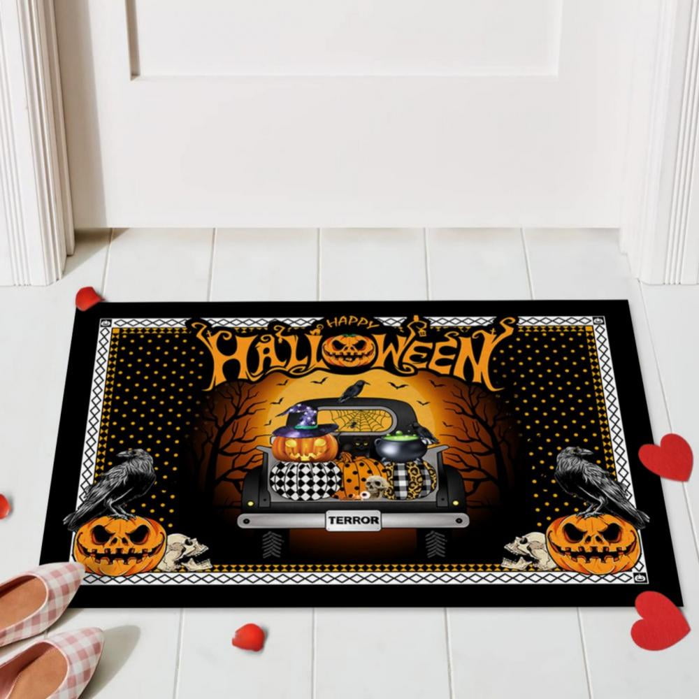 Halloween Outdoor Entrance Door Mats for Front and Back Door, Trick or ...