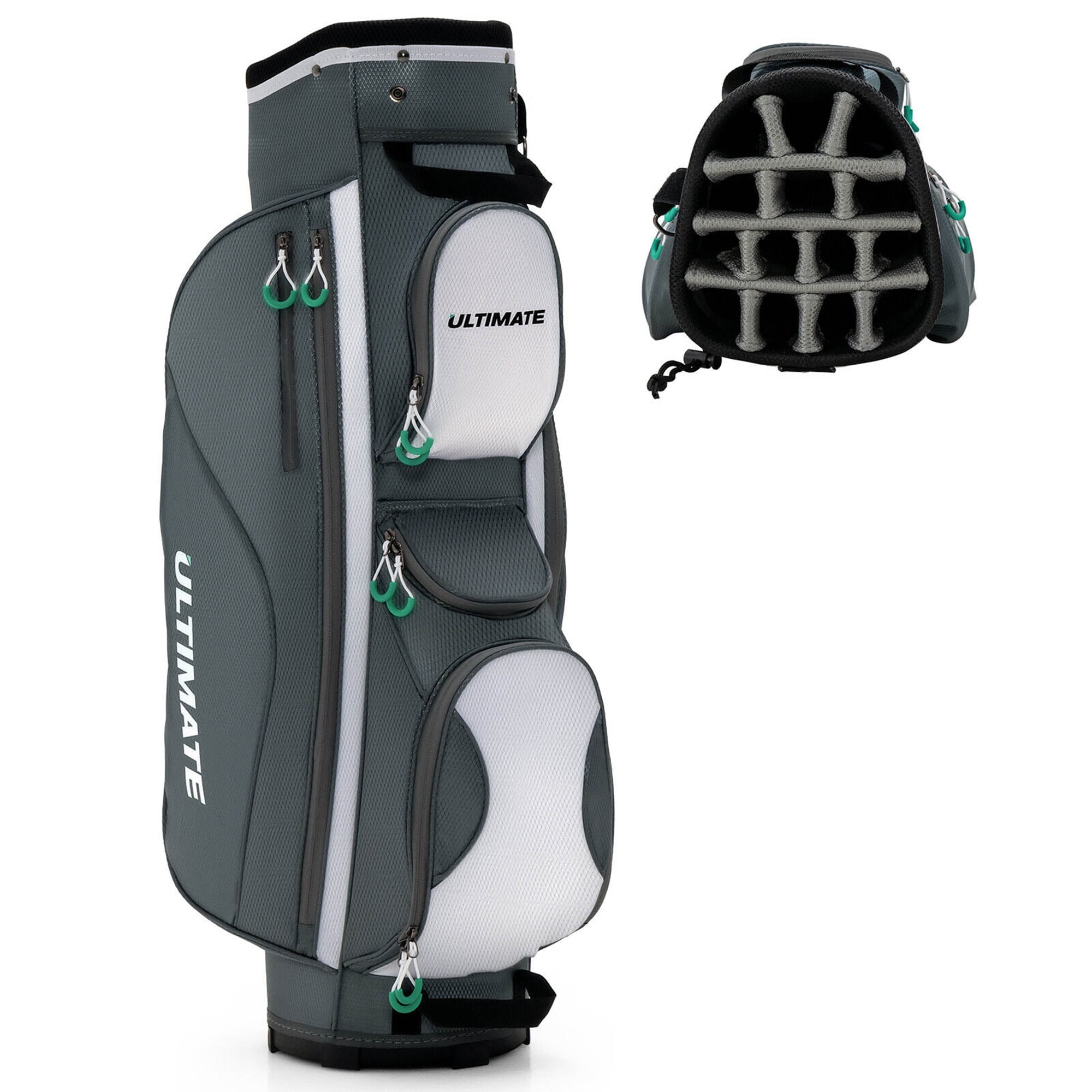 Click here for Gymax 14 Dividers Golf Cart Bag W/ 7 Zippered Pock... prices