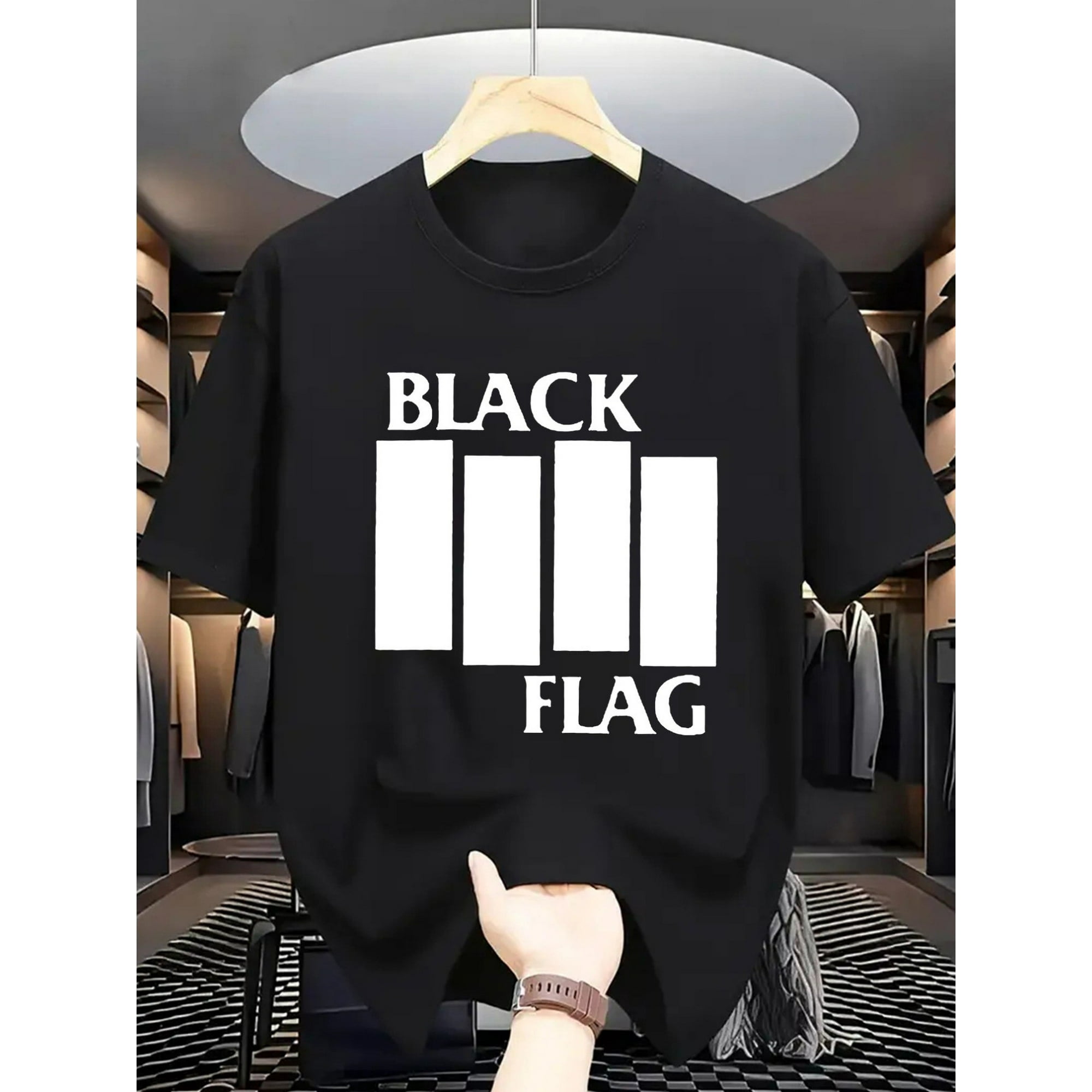 Click here for Generic [black Flag Print T-Shirt] 1pc Summer Casu... prices