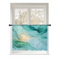 Abstract Marble Texture Sheer Curtains 54 Inch Long 1 Panel Gold Crack ...