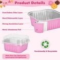 60 Pack 10oz Mini Disposable Cake Pans with Lids, Aluminum Foil Square ...