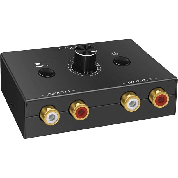 RCA Audio Selector, 2-Way RCA Stereo Audio Switcher Splitter Selector ...