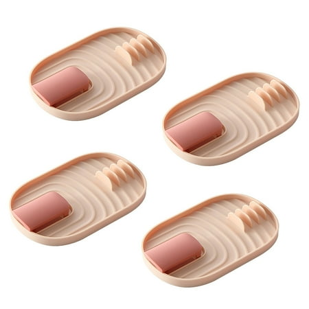 4 Pack Foldable Pot Lid Holder, Rest with Drip Pad, Kitchen Utensil ...