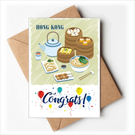 Hong Kong Style China Dim Sum Wedding Cards Congratulations Greeting ...