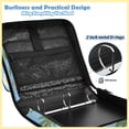 Beach Palm Tree Pattern 3 Ring Binder Bag Zipper Binder Organizer with ...