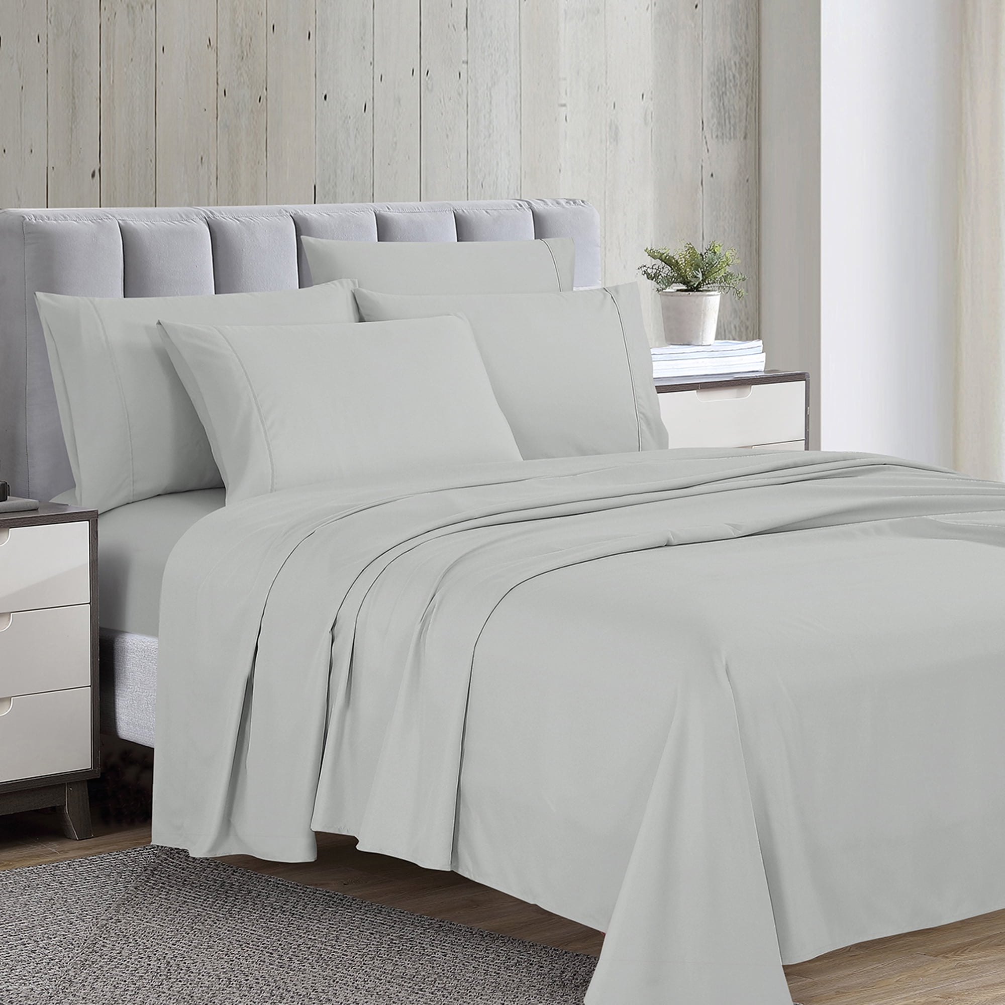 Click here for Swift Home Luxury 6-Piece Sheet Set  Double  Light... prices