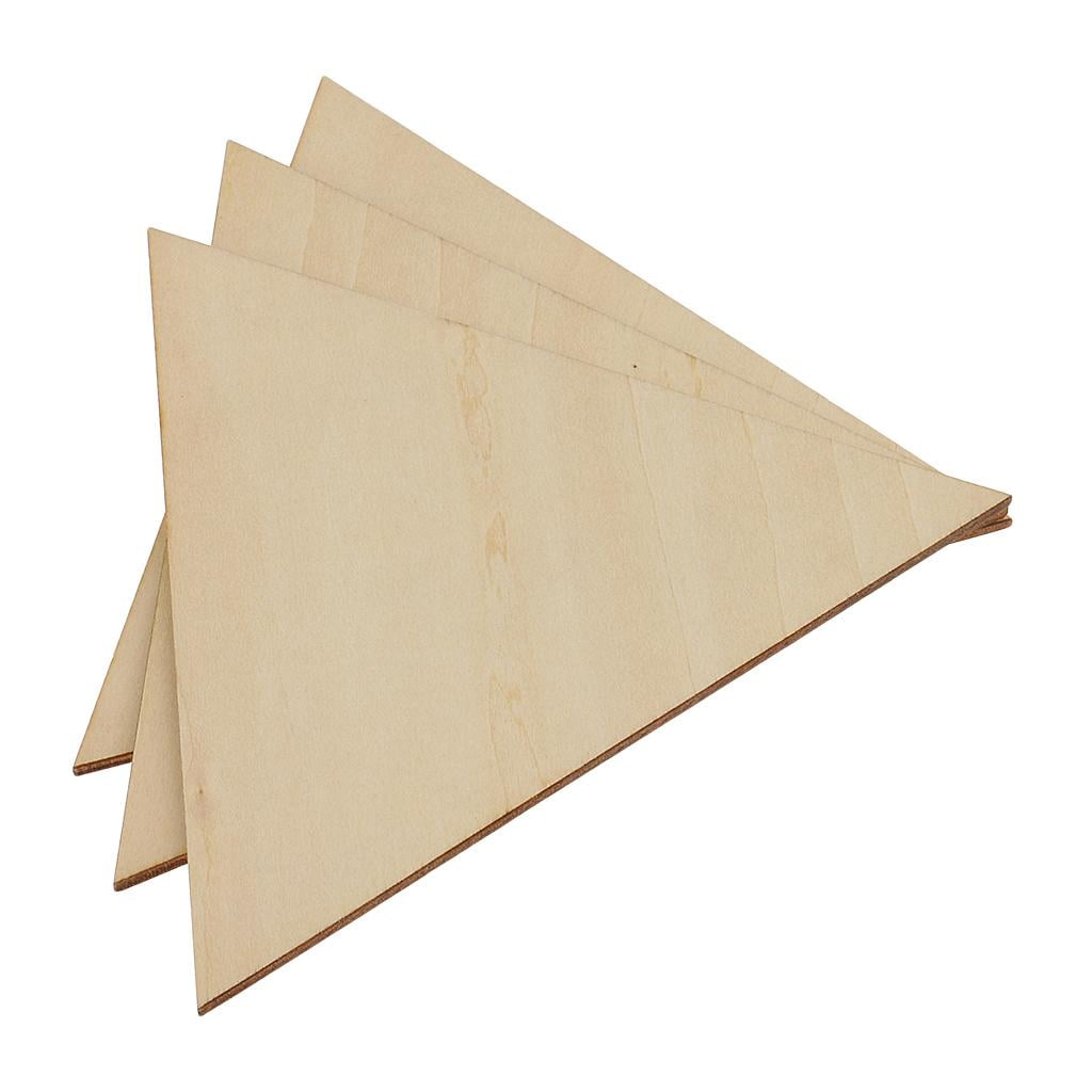 3 mm Thick Wood Triangle Unfinished Wooden Pieces 160mm - Walmart.com
