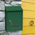 Mailbox Letterbox Wall Mounted Secure Locking Mail Storage Green ...
