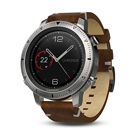 Garmin Fenix Chronos, Steel with Vintage Leather Watch Band | Walmart ...