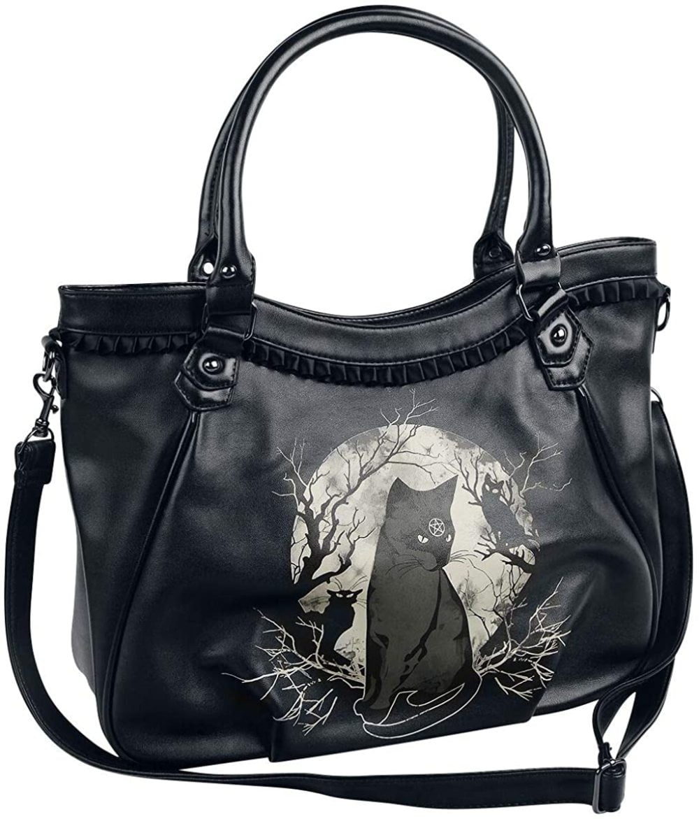 Buy Lost Queen Hecate in Full Moon Crossbody Handbag Gothic Black Cat ...