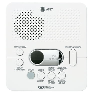 AT&T Digital Answering Machine System, White - Walmart.com