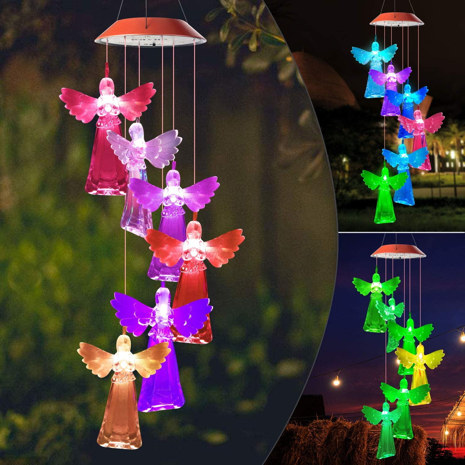 Angel Wind Chimes, Memorial Wind Chime, Solar Wind Chime, Wind Chimes ...