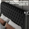 Papajet 52 8 High Upholstered Bed Frame King Size Platform Sleigh Bed
