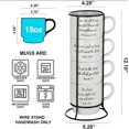 2026 Best 4 Pack 15oz Stackable Coffee Mugs with Metal Rack ...