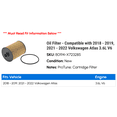 2019 Vw Atlas Oil Filter