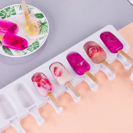 Popsicle Molds Set of 1, Ice Pop Molds Silicone 4/8 Cavities Ice Cream ...