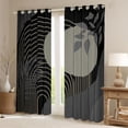 Castle Fairy Monochrome Palm Blackout Curtains Set of 2 (52x84 Each ...