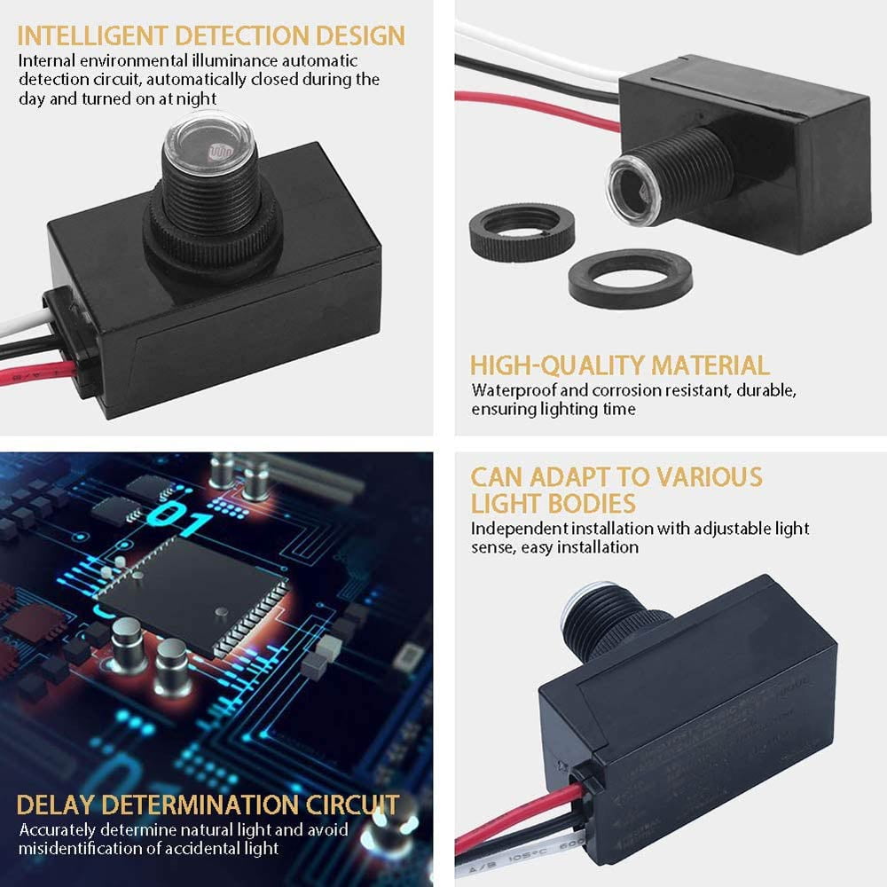 Outdoor Hardwire Post Eye Light Control With Photocell Sensor Switch ...