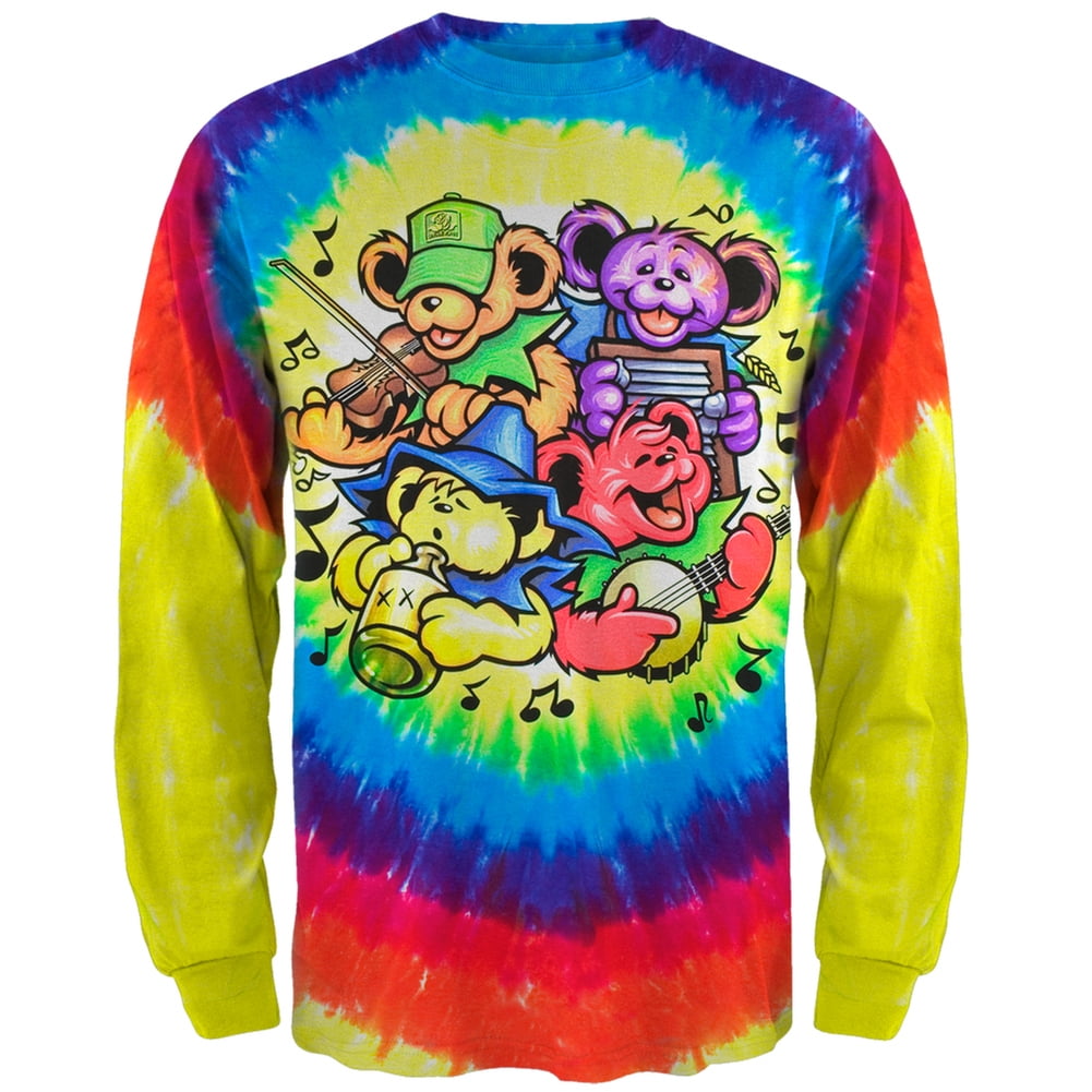 Grateful Dead - Bear Jamboree Tie Dye Long Sleeve T-Shirt - Walmart.com