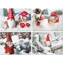 Small World Greetings 12 Christmas Gnomes Cards - Blank Inside, A2 Size ...