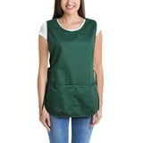 "DALIX Cobbler Apron, Dark Green, Double Sided Smock with 2 Pockets, 28 ...