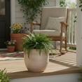 Bloem Canyon 12" Indoor Metal Cachepot - Glossy Decorative Planter with ...