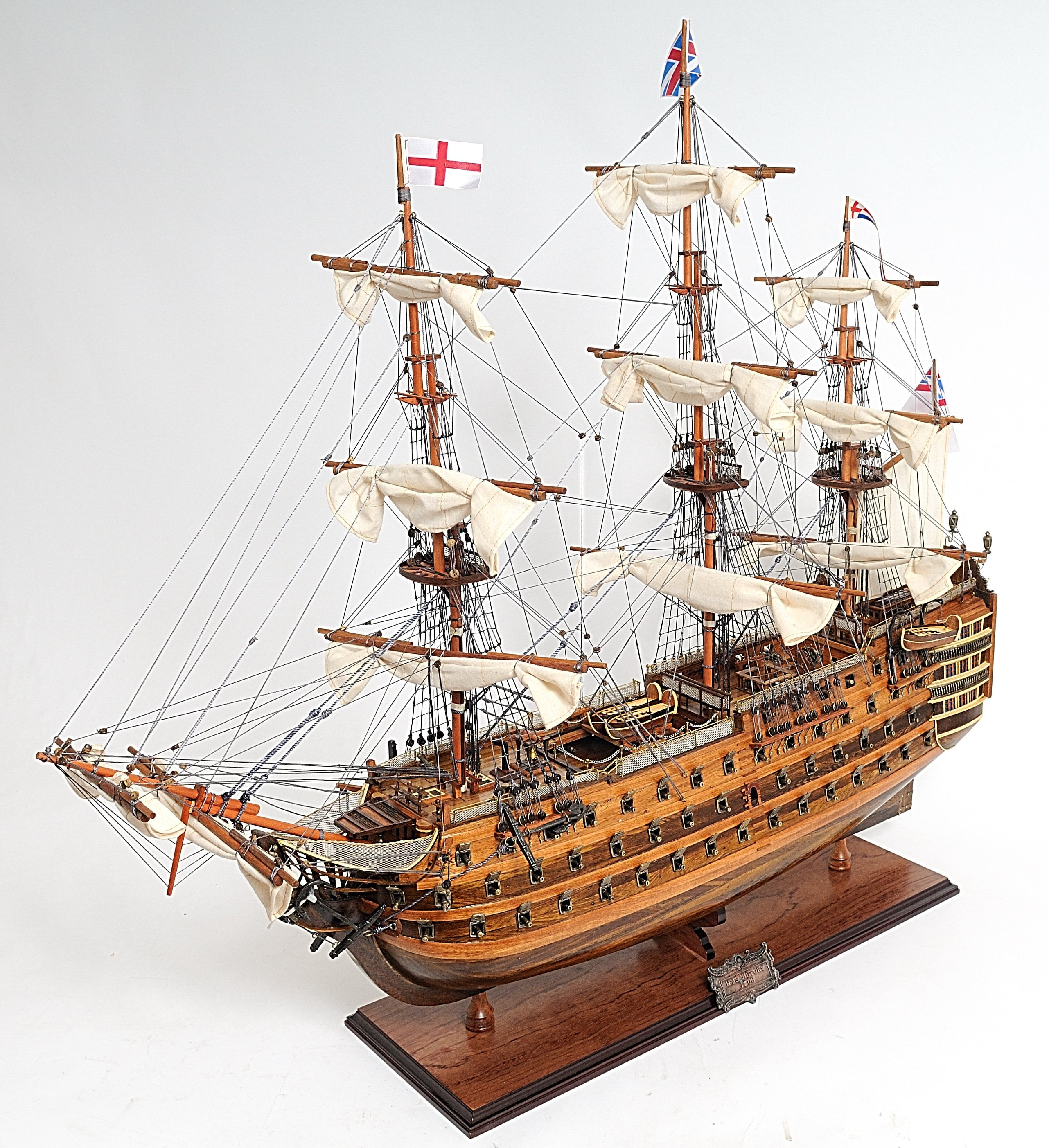 HMS Victory Midsize With Display Case Model Display - Walmart.com