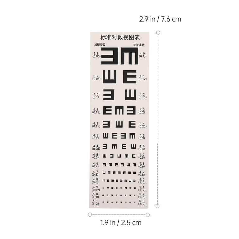 Waterproof Snellen Eye Chart Standard Visual Acuity Chart, 47% OFF