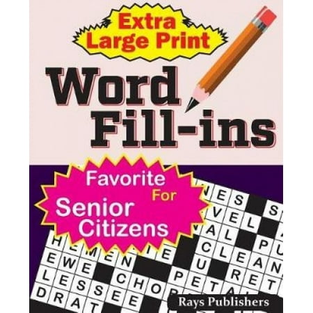 Extra Large Print WORD FILL-ins (Extra Large Print Word Fill-Ins ...