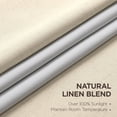 Pinch Pleated Linen Curtains for Living Room, 100% Blackout Thermal ...
