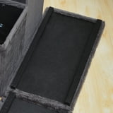 Catry Gray Pet Ramps Foldable 3-Step Staircase for Senior Pets, Plush ...